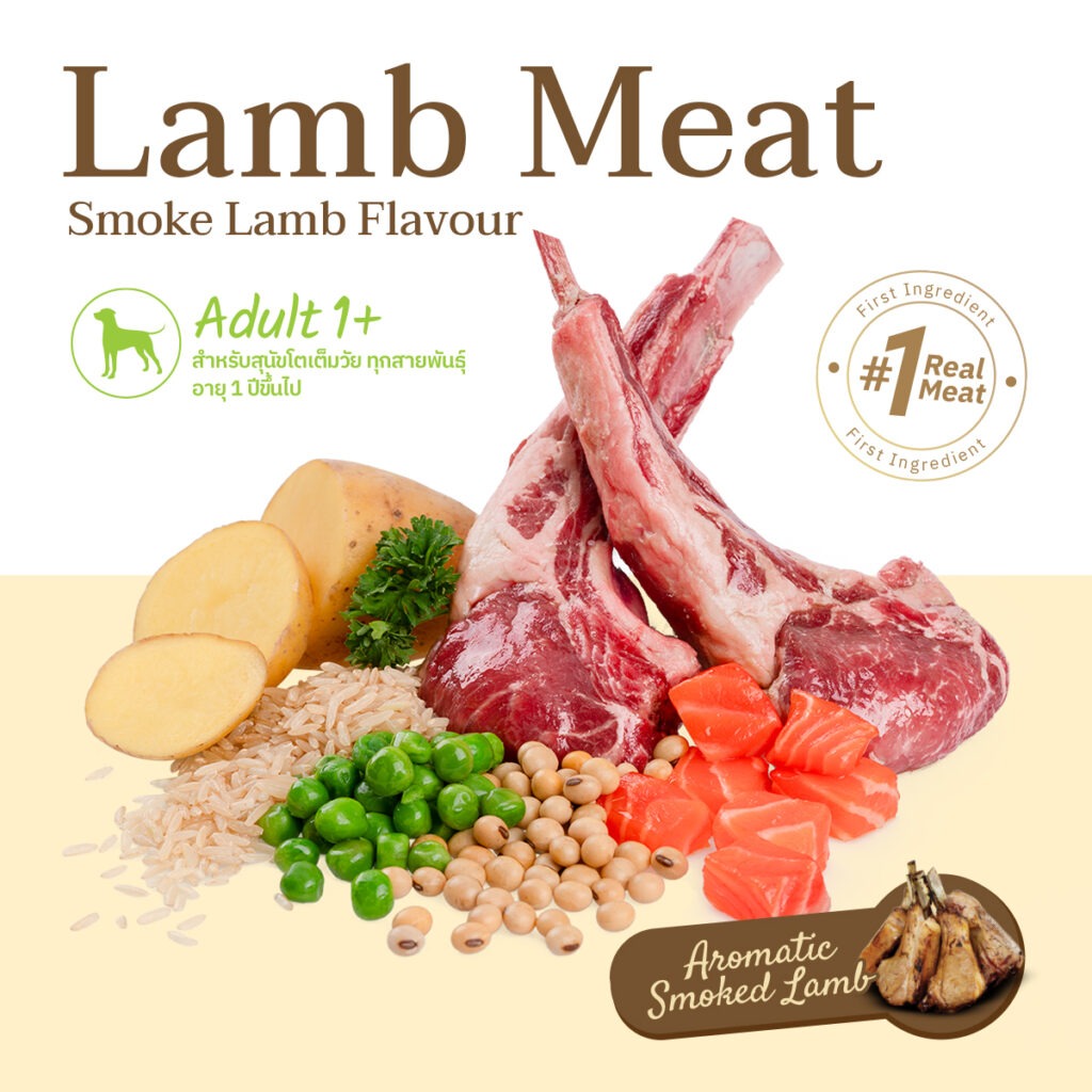 Pawdy พอดี้ โฮลิสติก อาหารสุนัข เนื้อแกะ กลิ่นแกะรมควัน